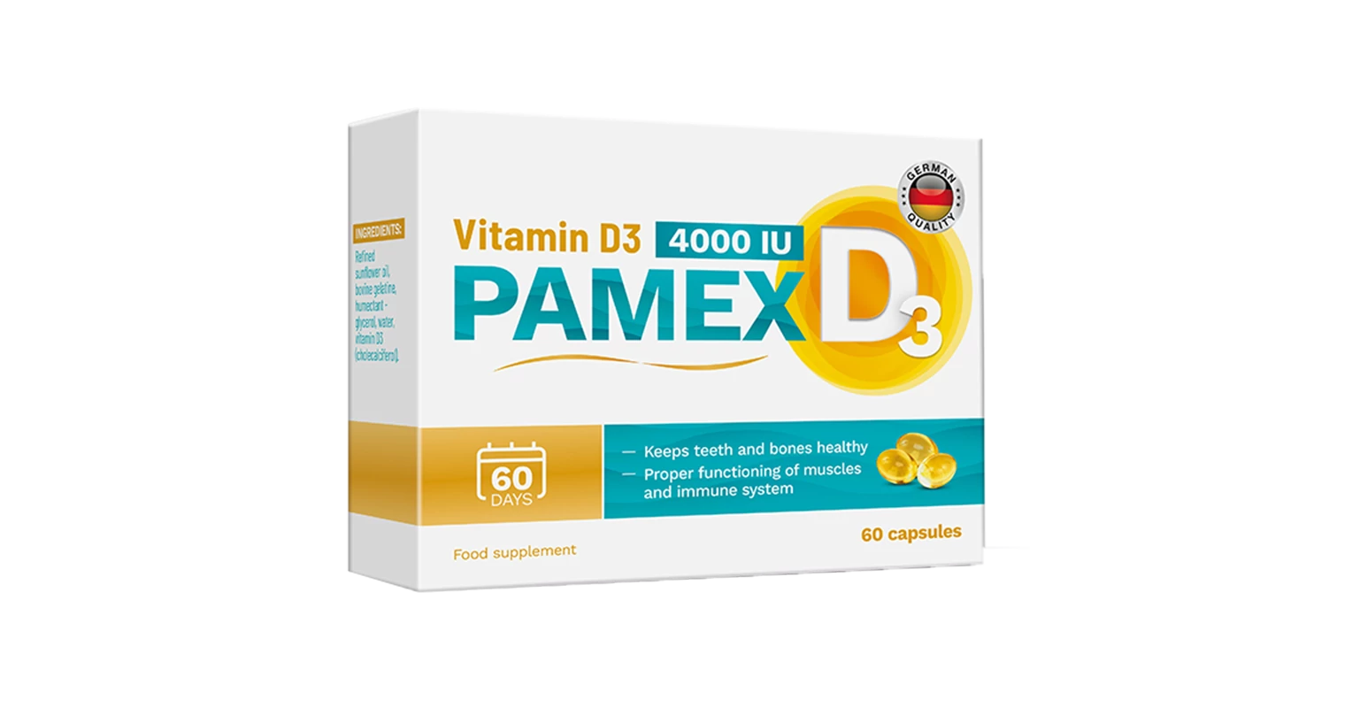 Pamex Vitamin D3 4000 NE kapszula 60x - Sirowa Hungary Kft.