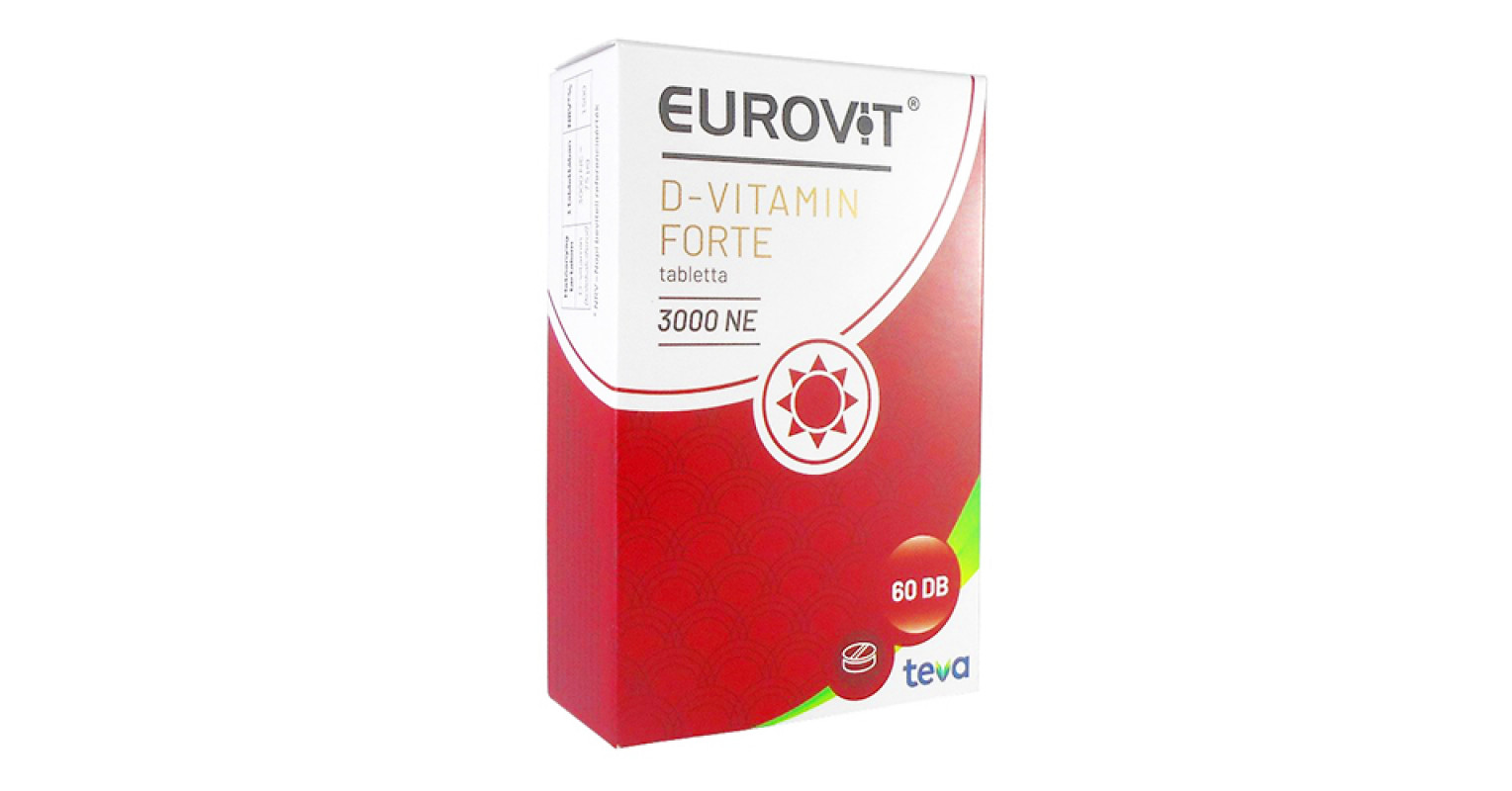 Eurovit D-vitamin 3000NE Forte tabletta 60x - TEVA - Napi Vitamin