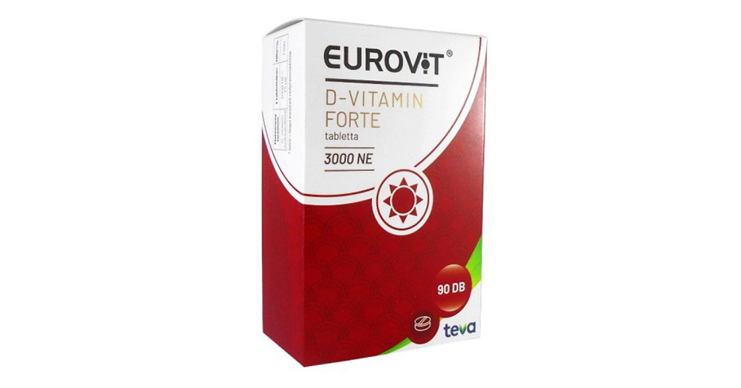 Eurovit D-vitamin 3000NE Forte tabletta 90x - TEVA - Napi Vitamin