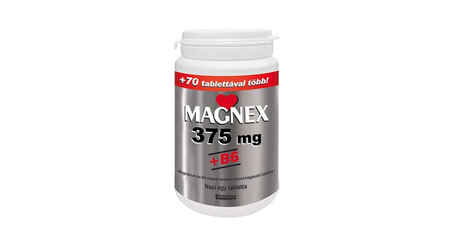 Magnex 375 mg + B6-vitamin tabletta 180x+70x - Vitabalans