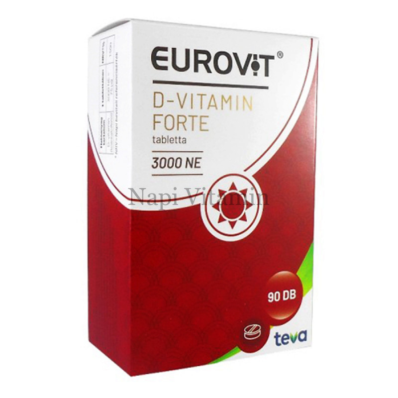 Eurovit D-vitamin 3000NE Forte tabletta 90x - TEVA - Napi Vitamin
